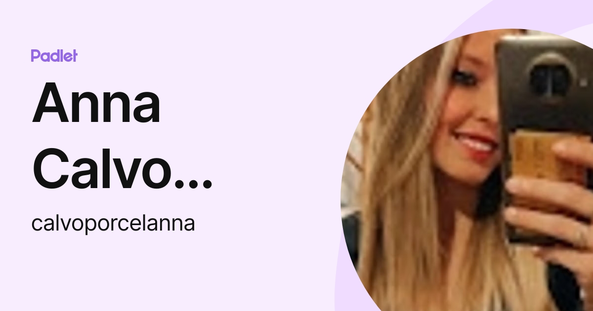 Anna Calvo Porcel (calvoporcelanna) profile | Padlet