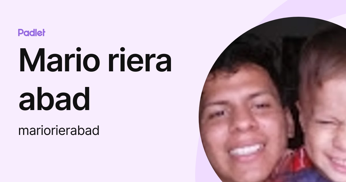 Mario riera abad (mariorierabad) profile | Padlet