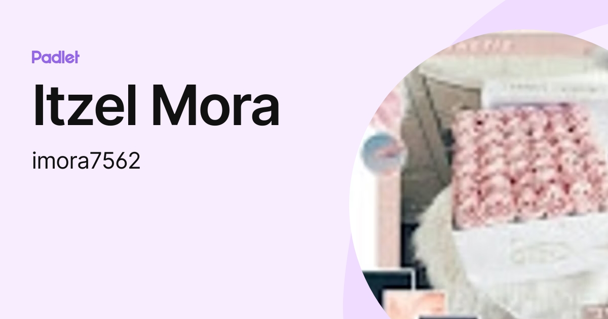 Itzel Mora (imora7562) profile | Padlet