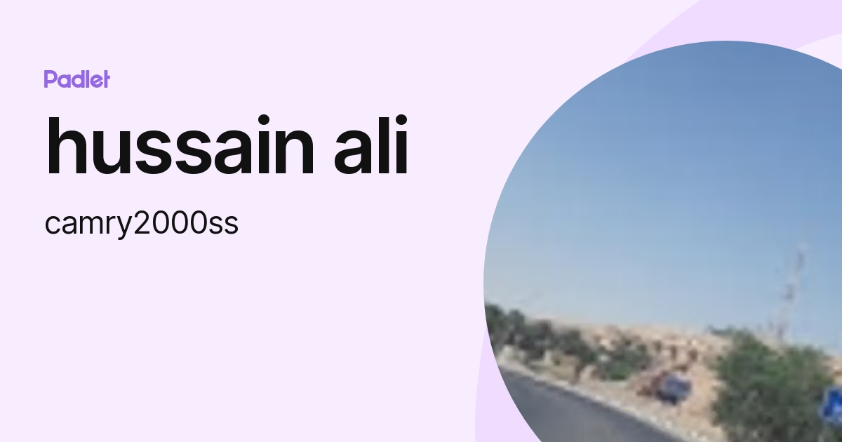 hussain ali (camry2000ss) profile | Padlet