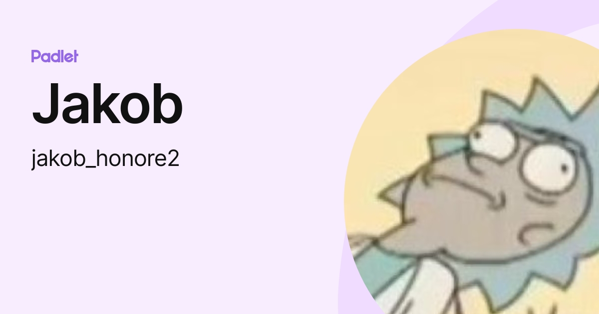Jakob (jakob_honore2) profile | Padlet