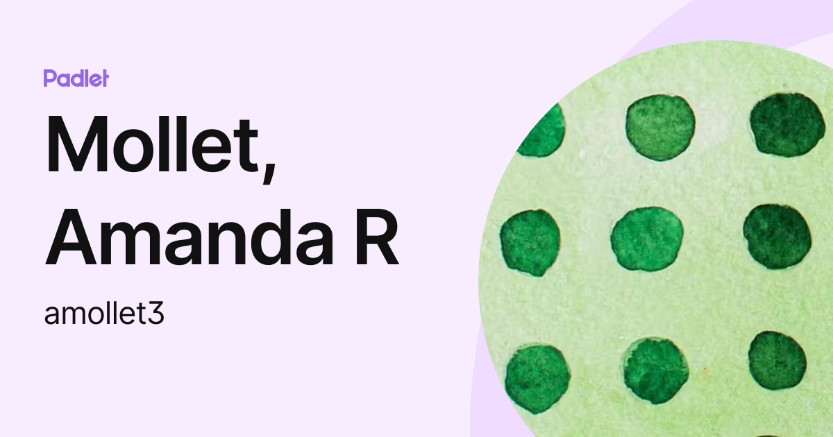 Mollet, Amanda R (amollet3) profile | Padlet