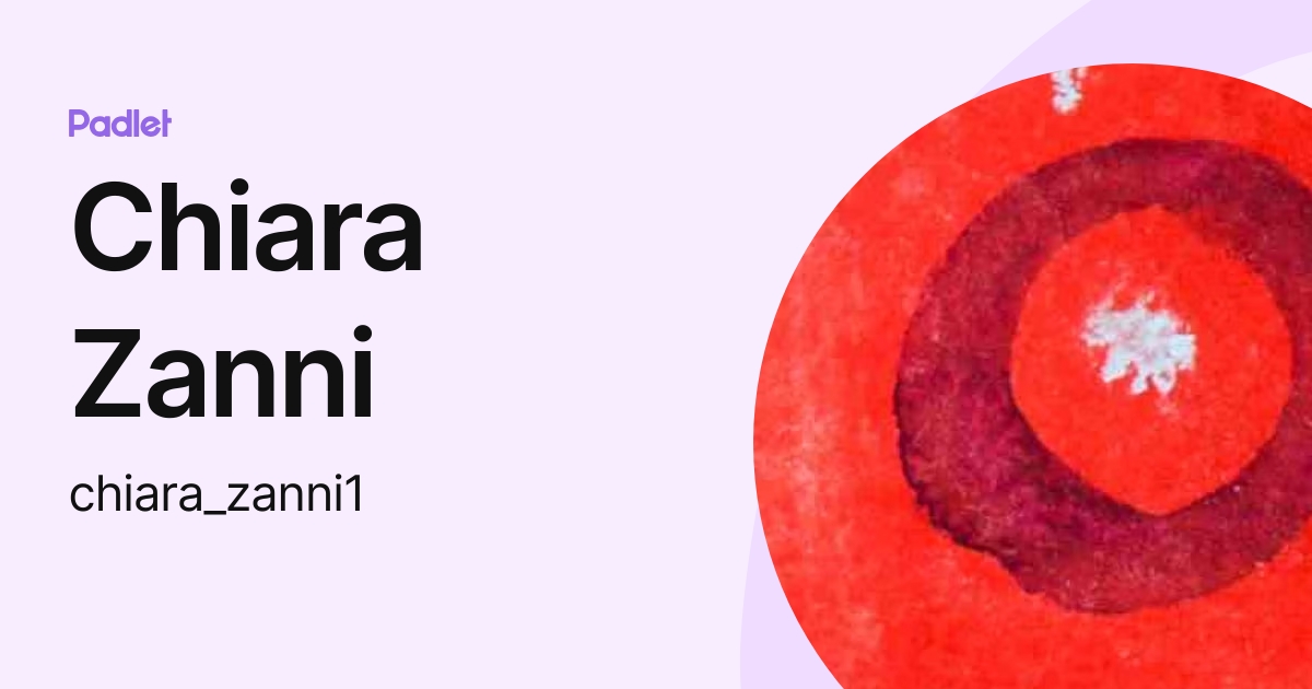Chiara Zanni (chiara_zanni1) profile | Padlet