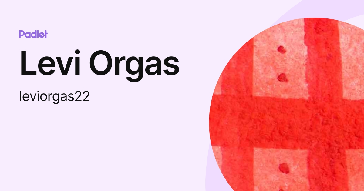 Levi Orgas (leviorgas22) profile | Padlet