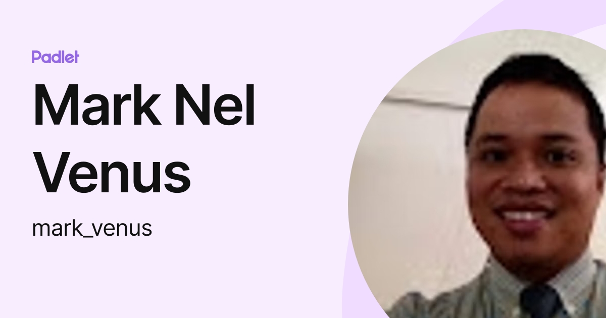 Mark Nel Venus (mark_venus) profile | Padlet