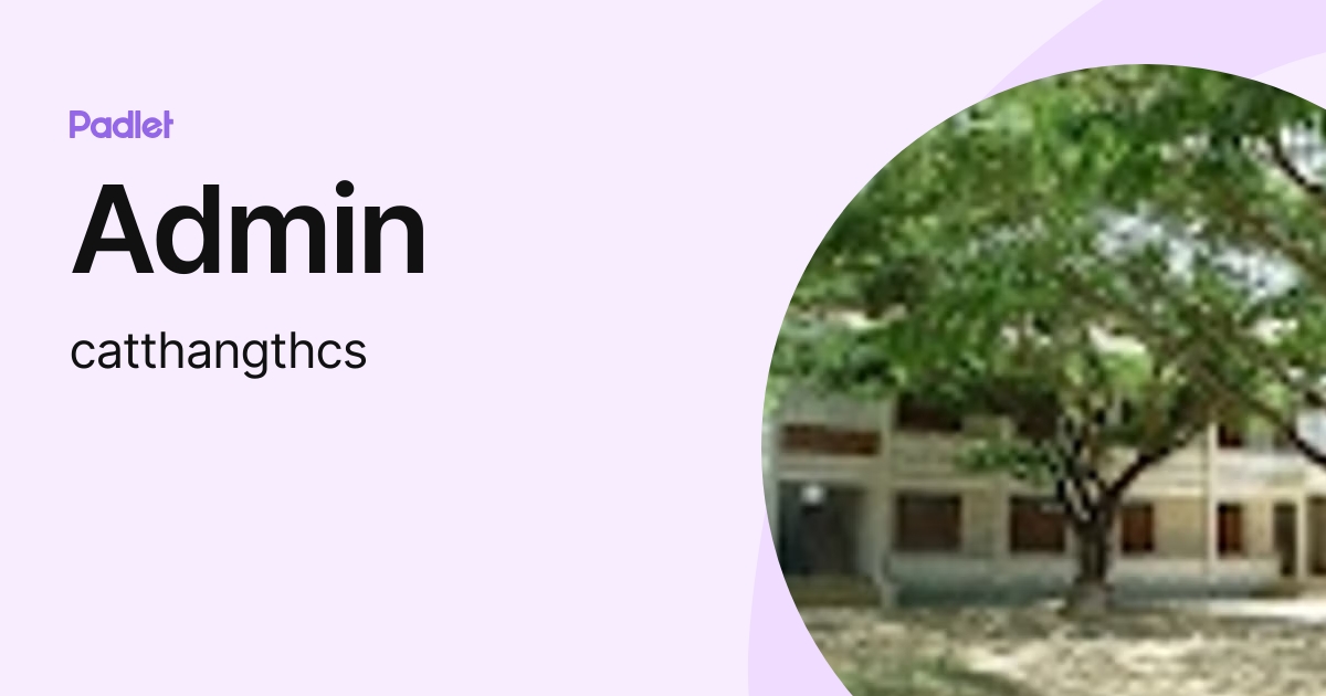 Admin (catthangthcs) profile | Padlet