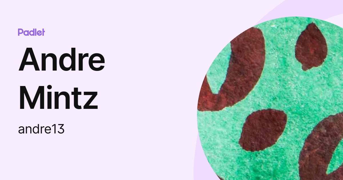 Andre Mintz (andre13) profile | Padlet