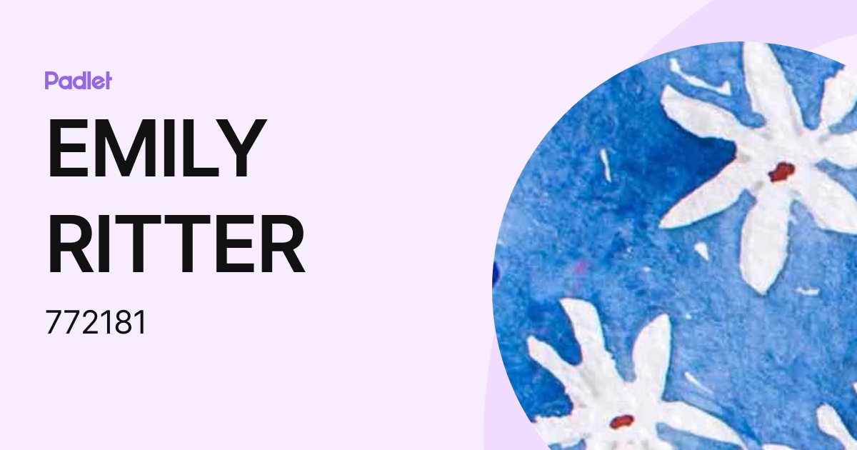 EMILY RITTER (772181) profile | Padlet