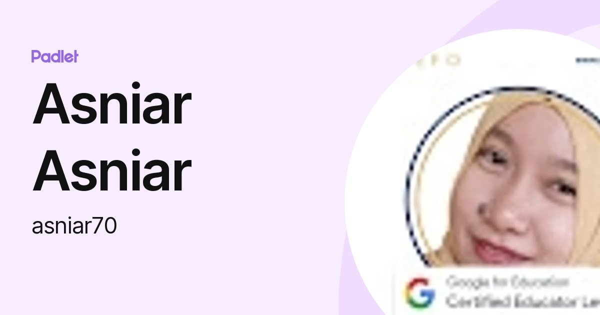 Asniar Asniar (asniar70) profile | Padlet