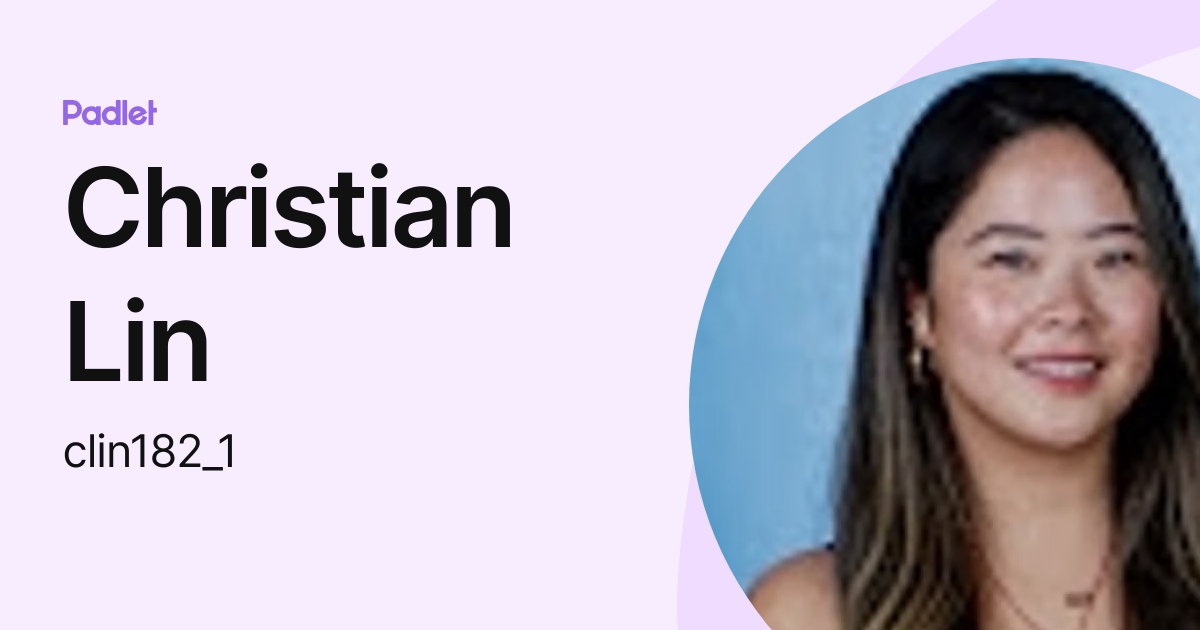 Christian Lin (clin169) profile | Padlet