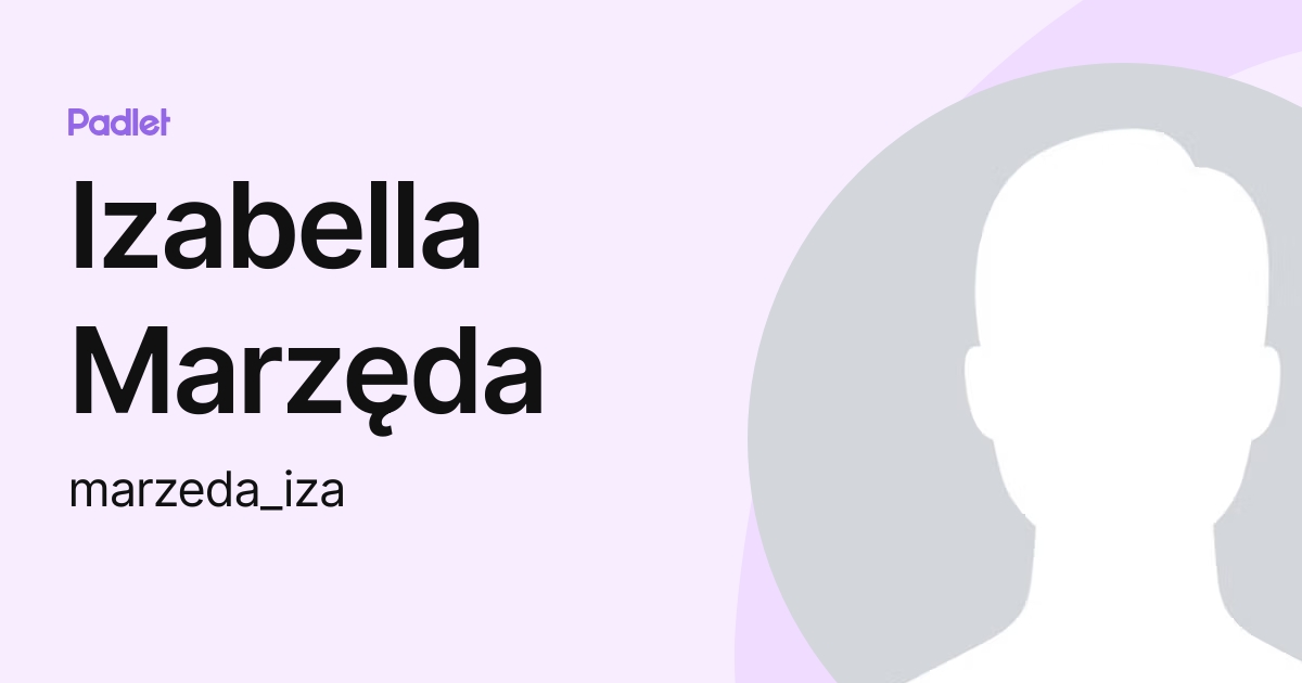 Izabella Marzęda (marzeda_iza) profile | Padlet