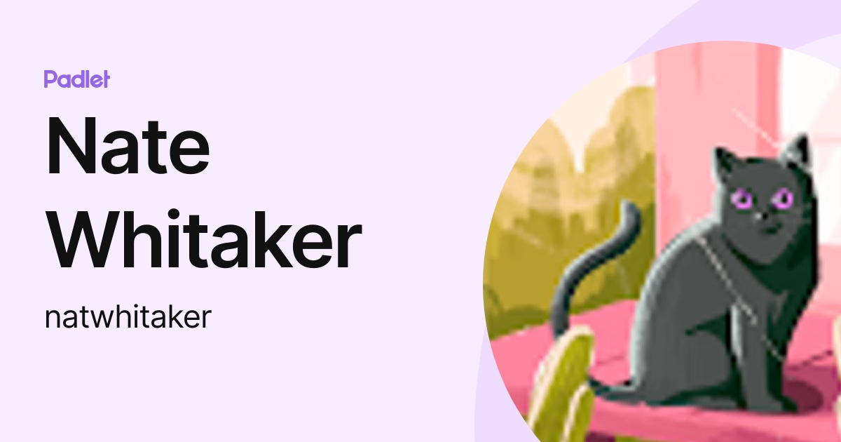Nate Whitaker (natwhitaker) profile | Padlet