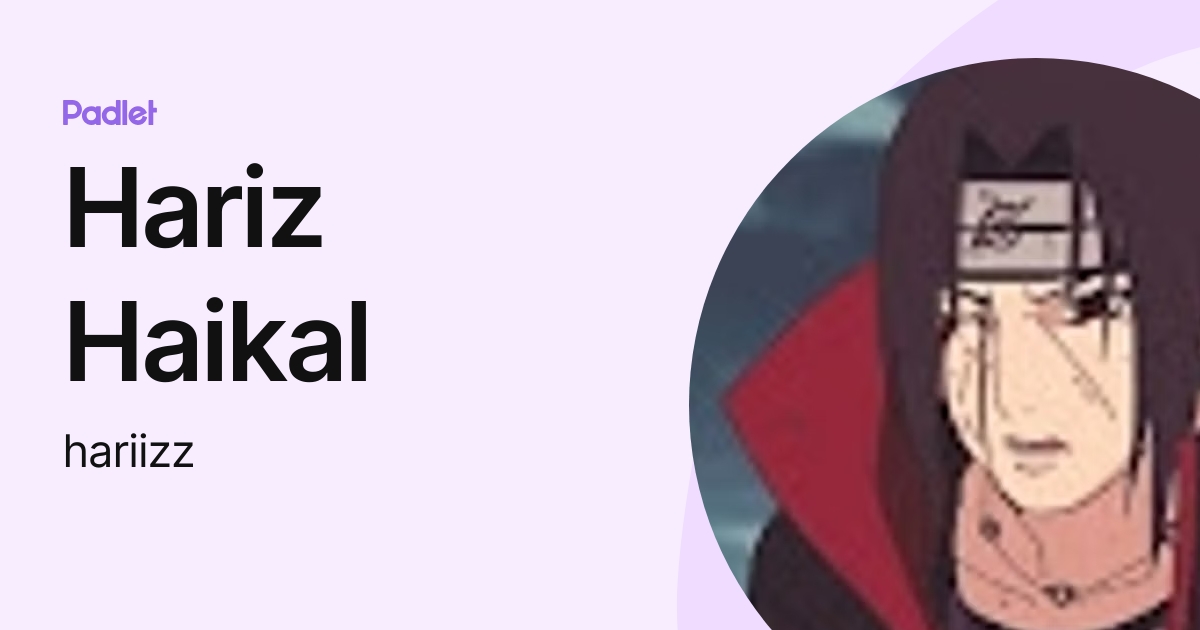 Hariz Haikal (hariizz) profile | Padlet