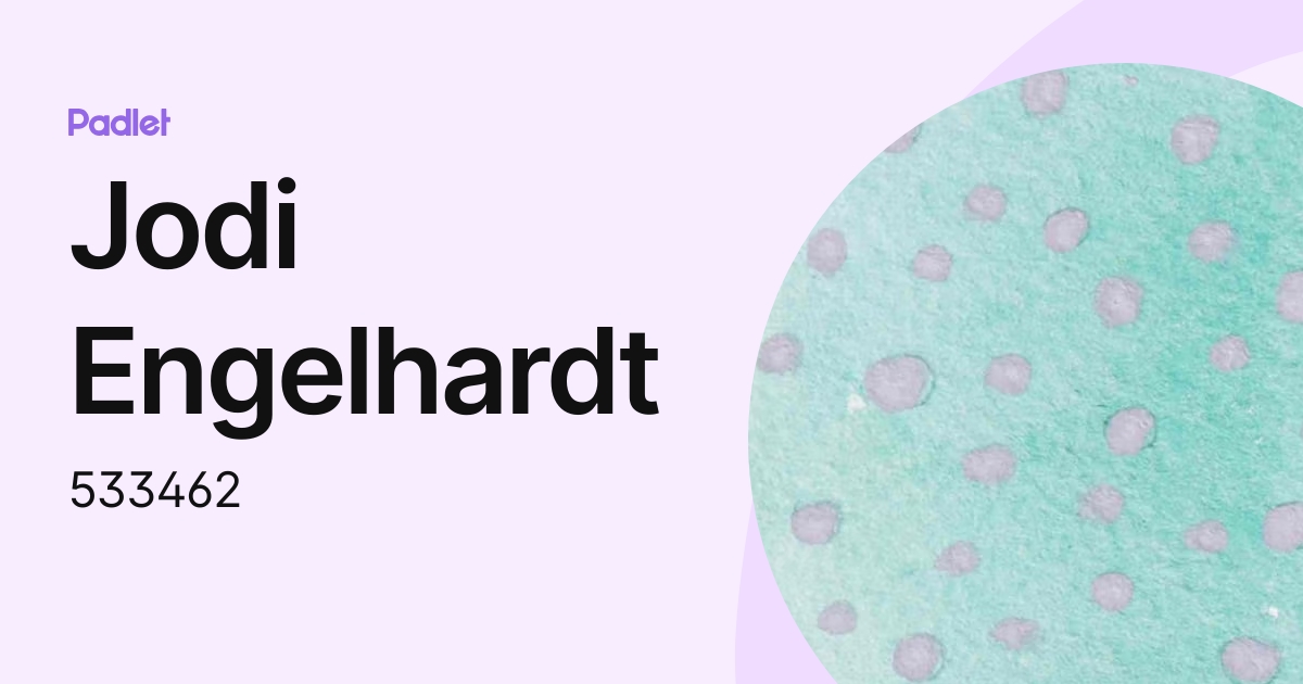 Jodi Engelhardt (533462) profile | Padlet