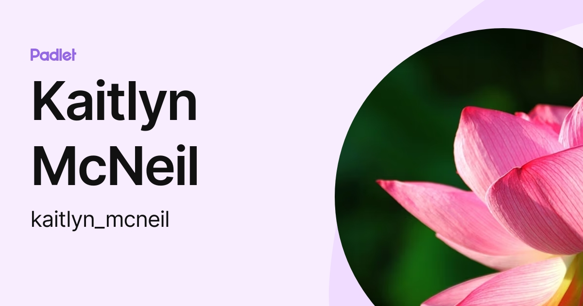Kaitlyn McNeil (kaitlyn_mcneil) profile | Padlet