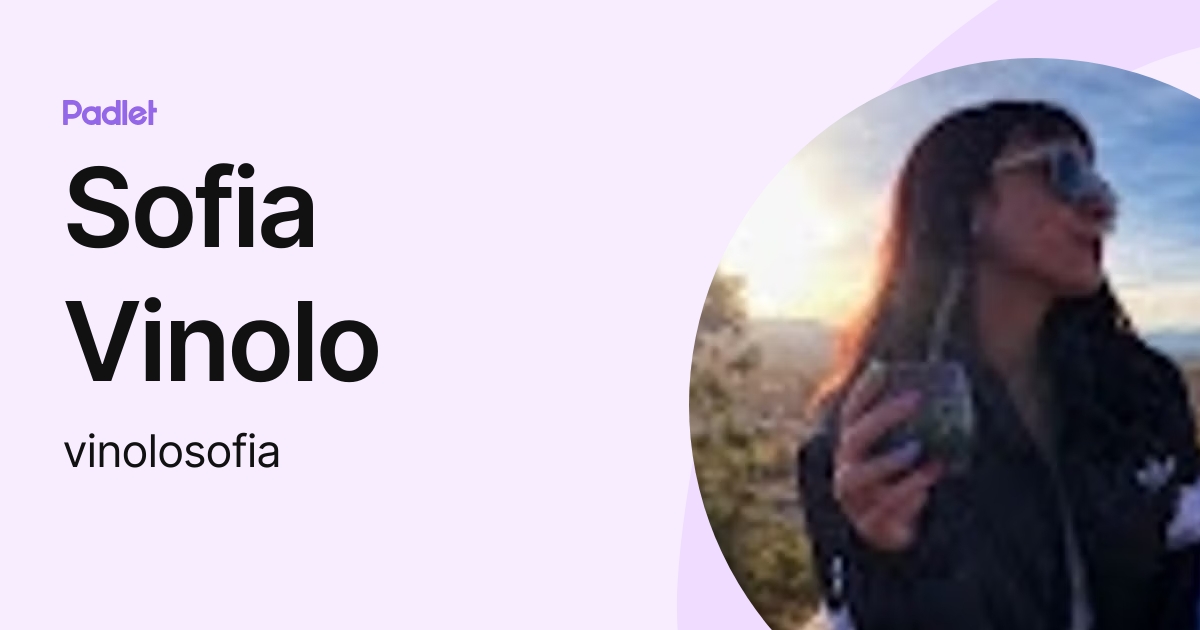 Sofia Vinolo (vinolosofia) profile | Padlet