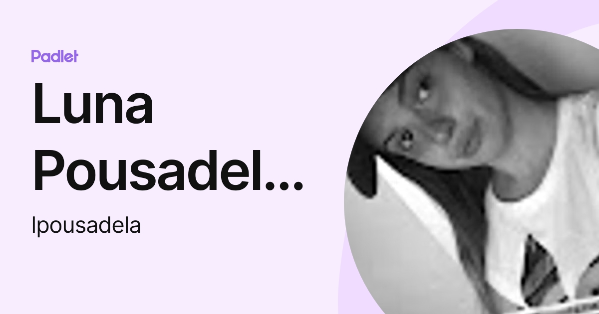 Luna Pousadela Abrahim (lpousadela) profile | Padlet