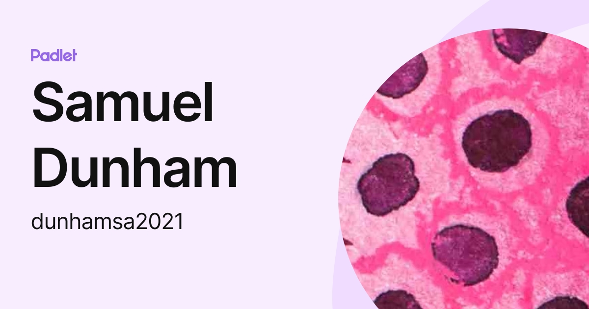 Samuel Dunham (dunhamsa2021) profile | Padlet