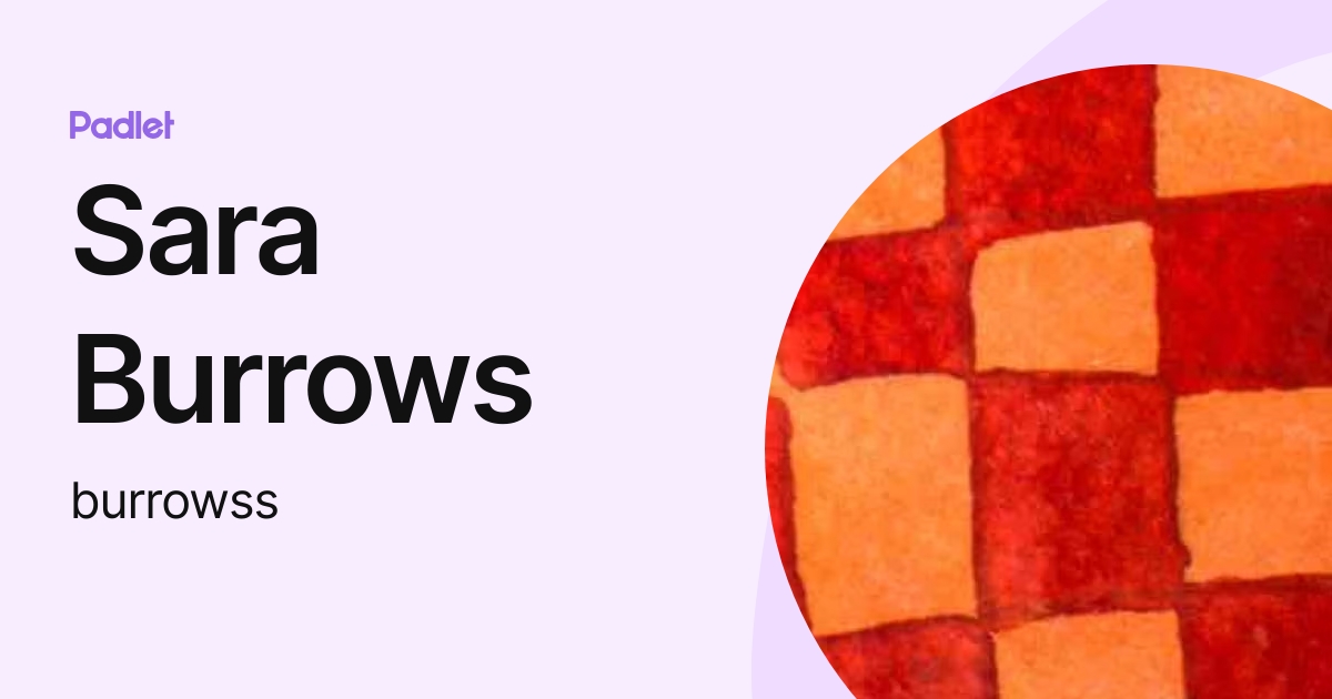 Sara Burrows (burrowss) profile | Padlet