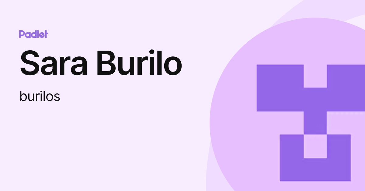 Sara Burilo (burilos) profile | Padlet