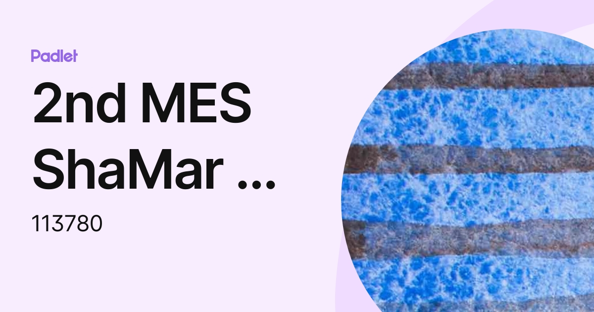 2nd MES ShaMar D Chilton (113780) profile | Padlet