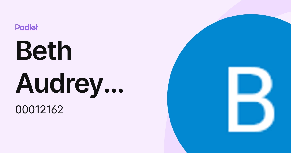 Beth Audrey Bonusan (00012162) profile | Padlet