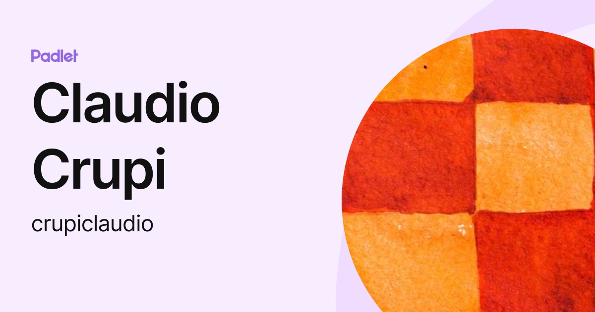 Claudio Crupi (crupiclaudio) profile | Padlet