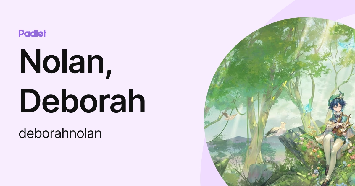 Nolan, Deborah (deborahnolan) profile | Padlet