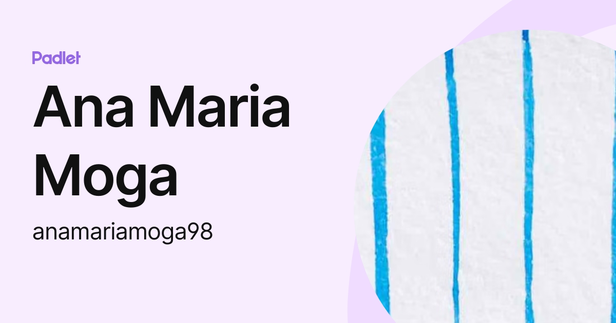 Ana Maria Moga (anamariamoga98) profile | Padlet