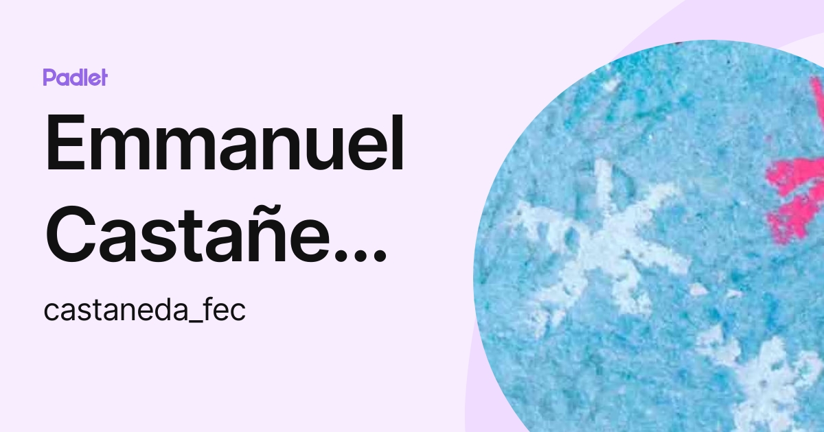 Emmanuel Castañeda Castro (castaneda_fec) profile | Padlet