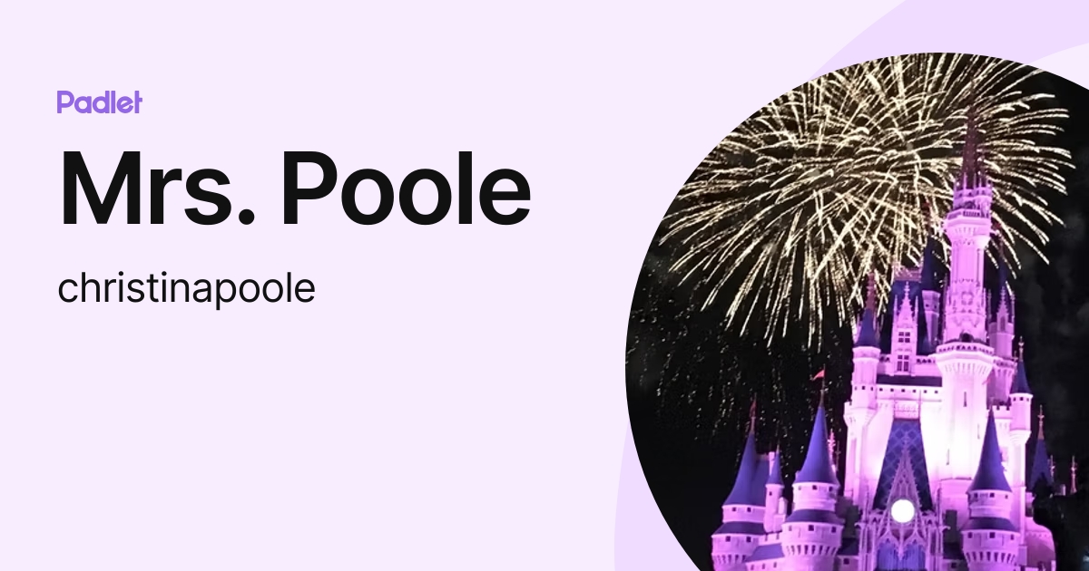 Mrs. Poole (christinapoole) profile | Padlet