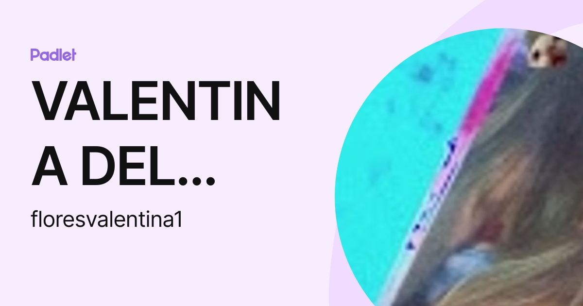 VALENTINA DEL CARMEN FLORES MU OZ (floresvalentina1) profile | Padlet