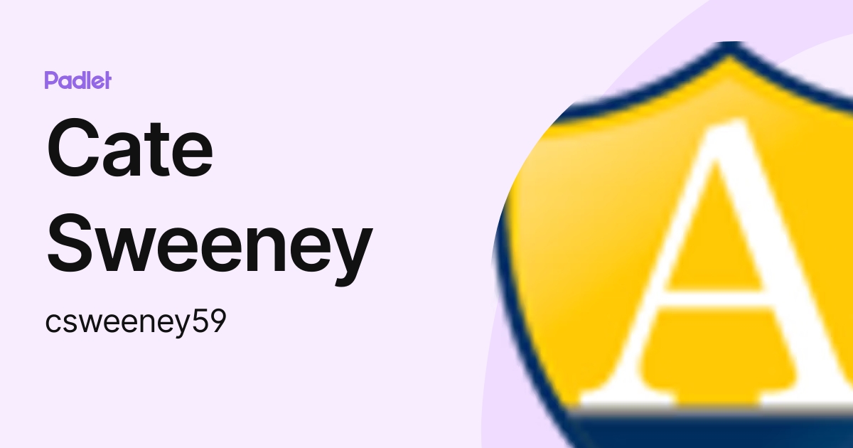 Cate Sweeney (csweeney59) profile | Padlet