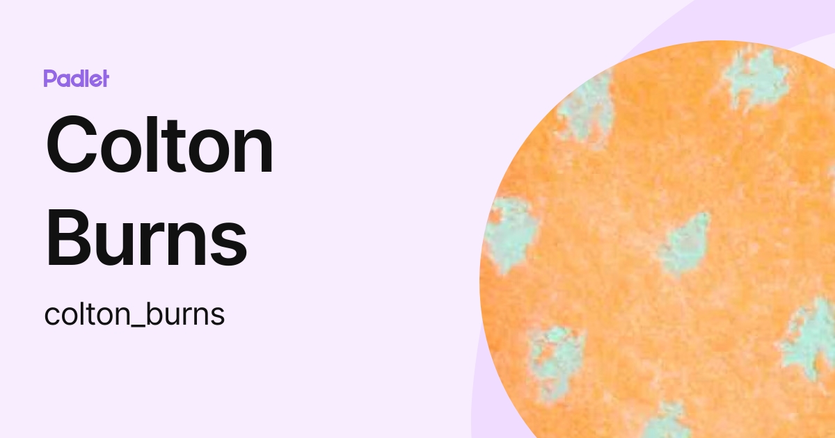 Colton Burns (colton_burns) profile | Padlet