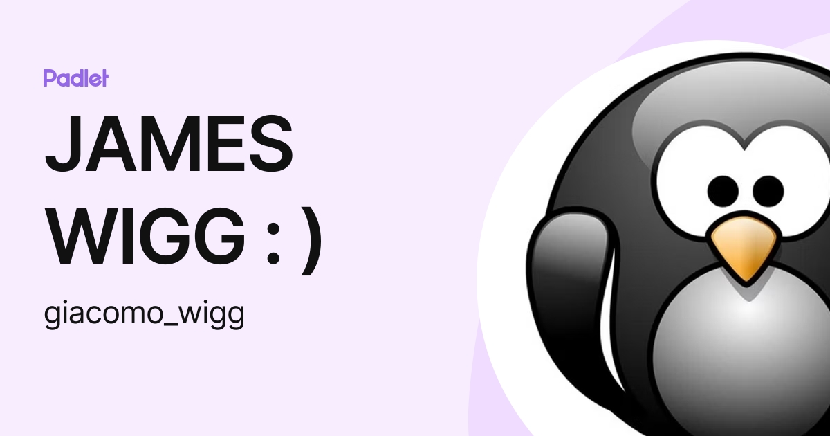 JAMES WIGG : ) (giacomo_wigg) profile | Padlet
