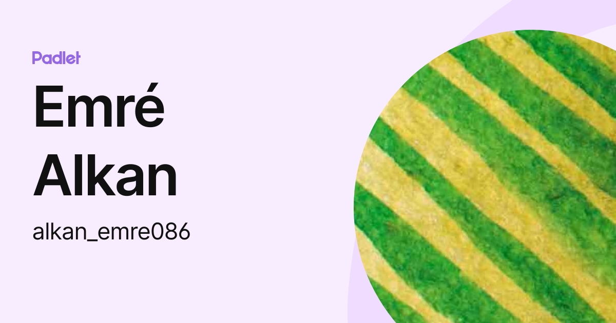 Emré Alkan (alkan_emre086) profile | Padlet