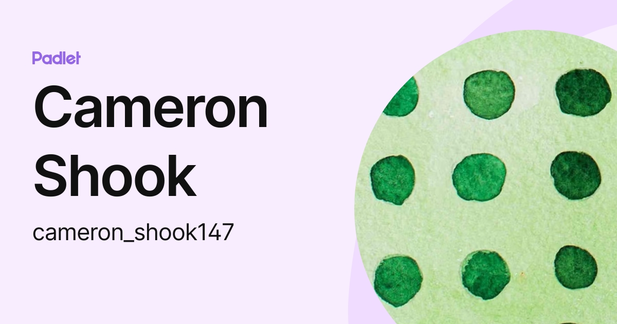 Cameron Shook (cameron_shook147) profile | Padlet