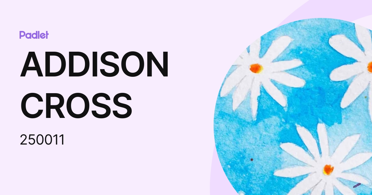 ADDISON CROSS (250011) profile | Padlet