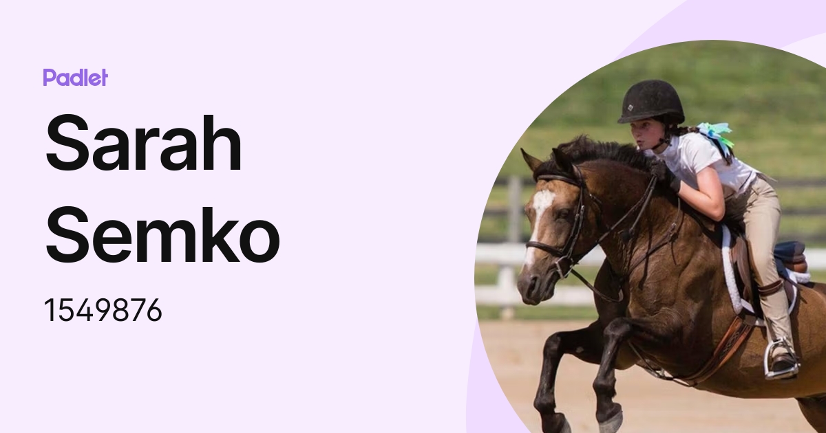 Sarah Semko (1549876) profile | Padlet