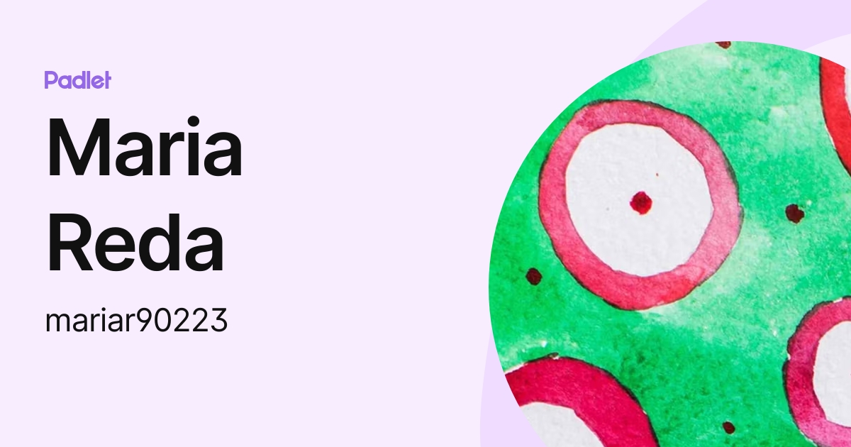 Maria Reda (mariar90223) profile | Padlet