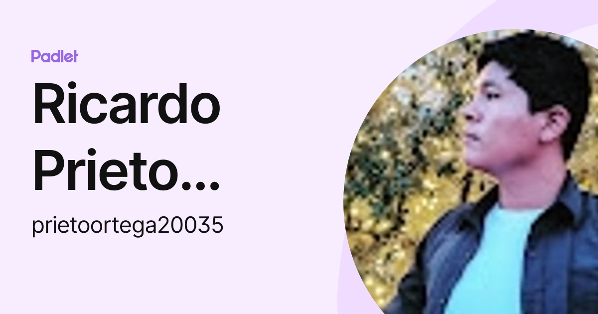 Ricardo Prieto Ortega (prietoortega20035) profile | Padlet