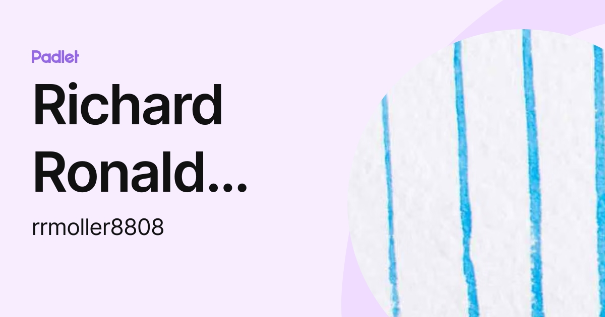 Richard Ronald Møller (rrmoller8808) profile | Padlet