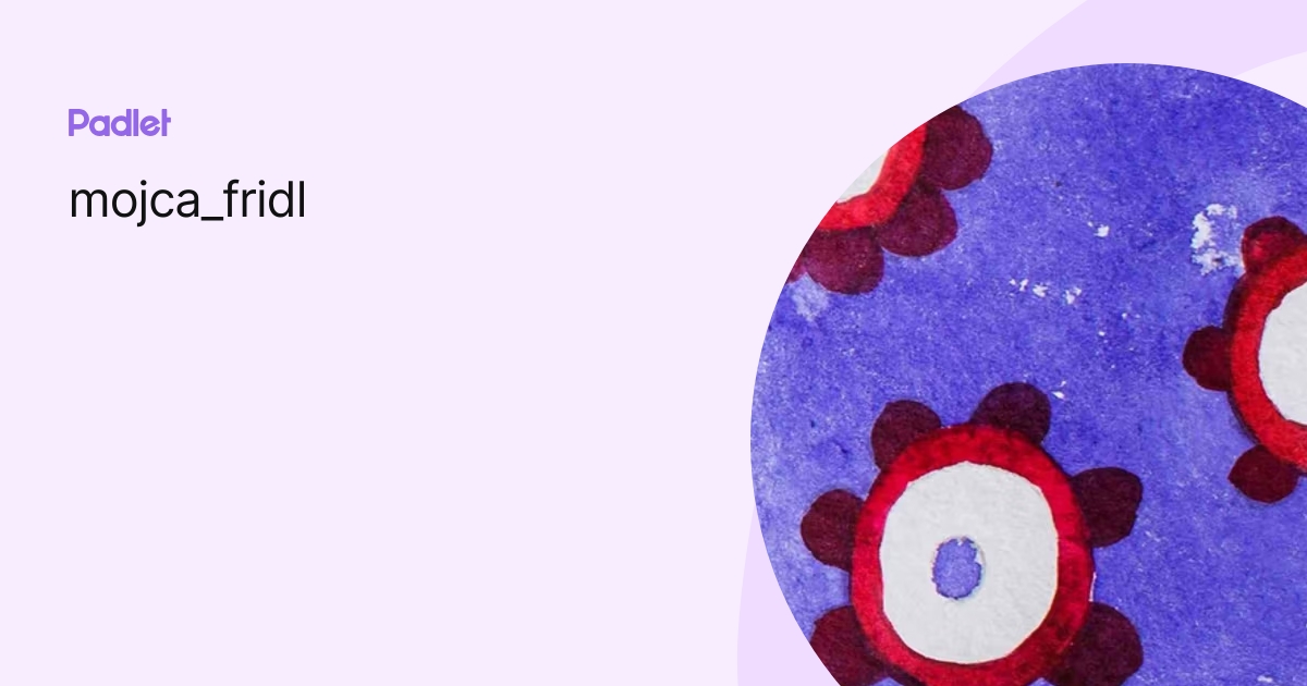 mojca_fridl profile | Padlet