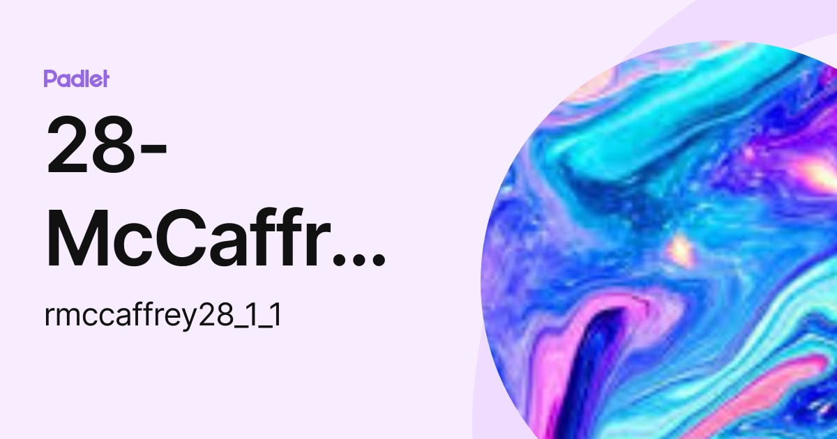 28-McCaffrey, Riley (rmccaffrey28) profile | Padlet