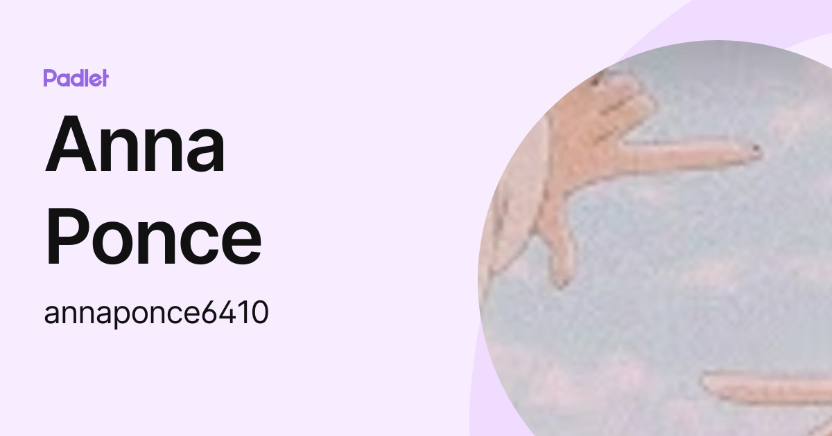 Anna Ponce (annaponce6410) profile | Padlet