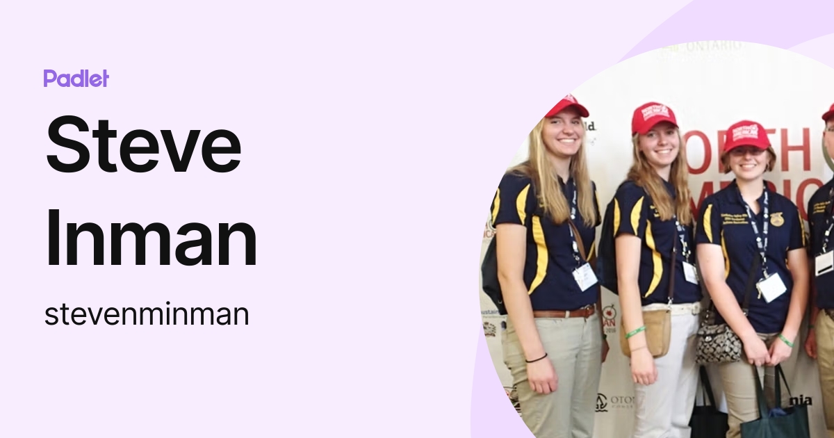 Steve Inman (stevenminman) profile | Padlet