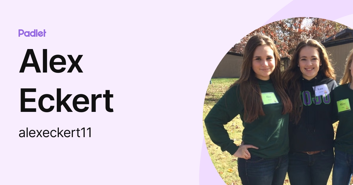 Alex Eckert (alexeckert11) profile | Padlet