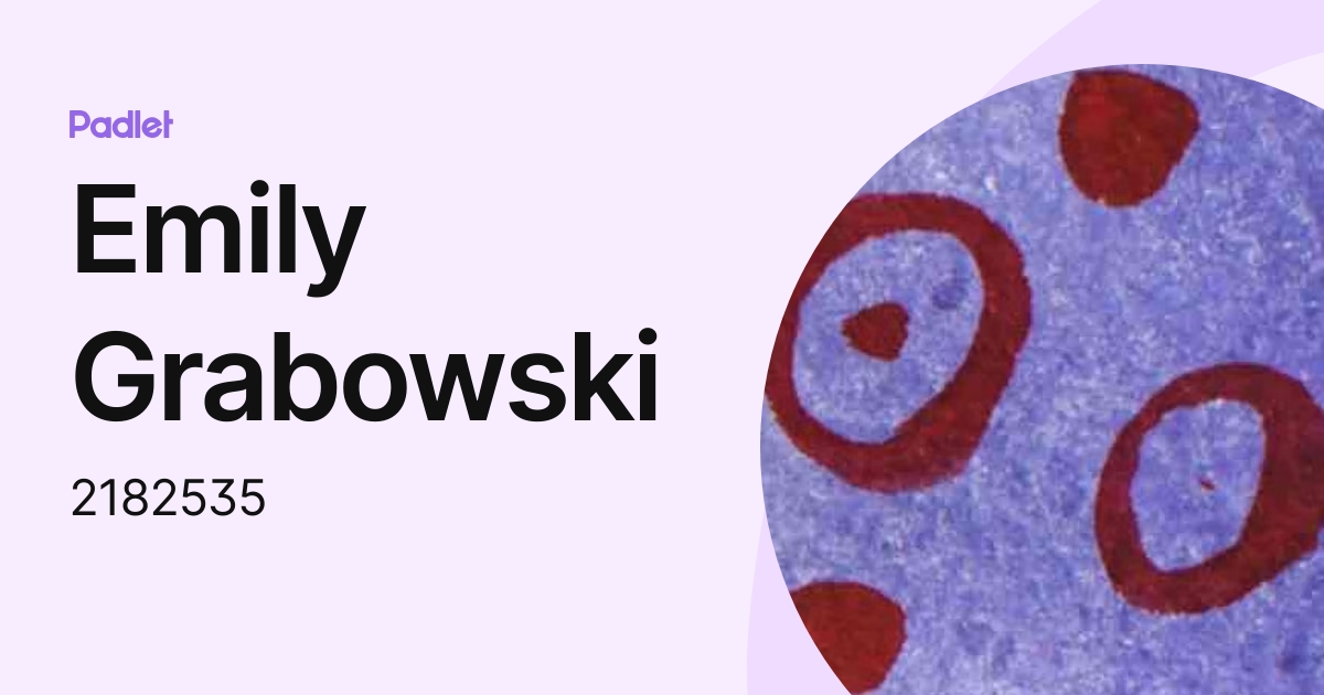 Emily Grabowski (2182535) profile | Padlet