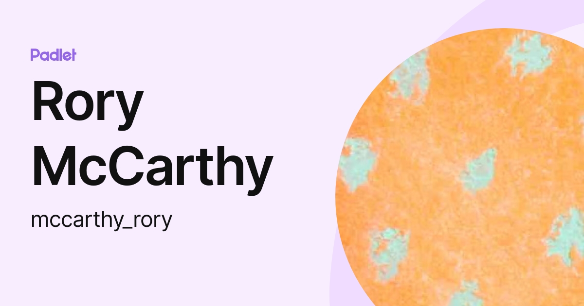 Rory McCarthy (mccarthy_rory) profile | Padlet