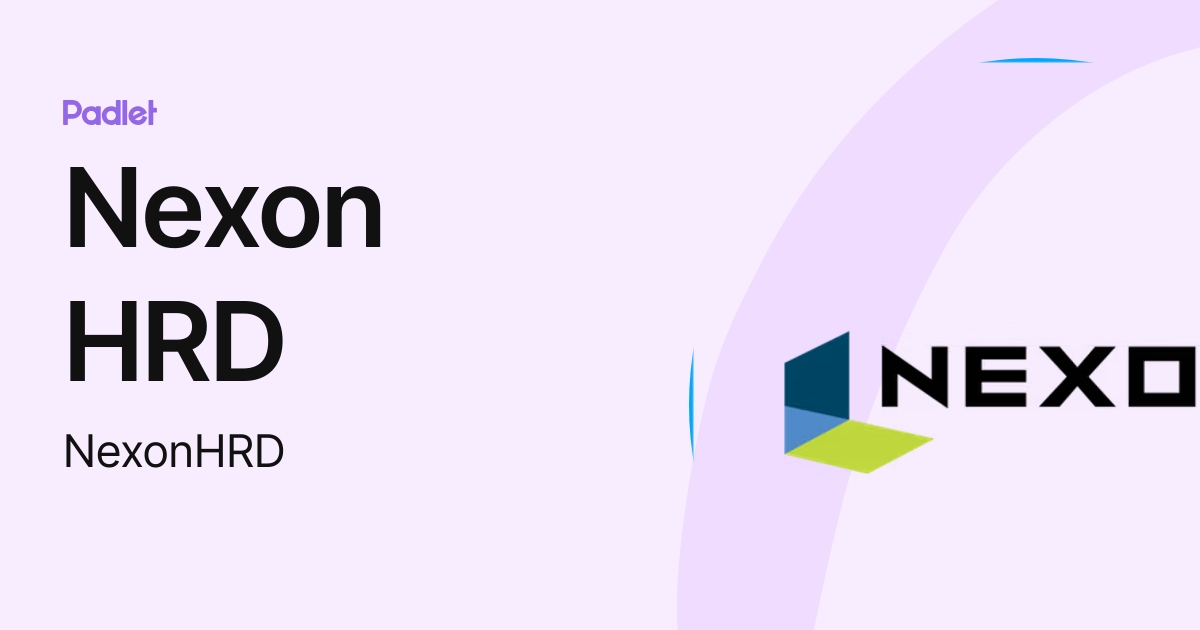 Nexon HRD (NexonHRD) profile | Padlet